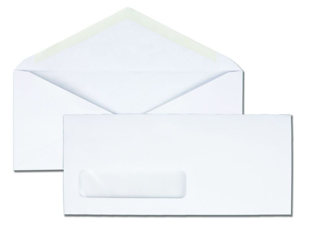5 Units of #10 Window V-Flap Business Envelopes, Gummed Flap ...
