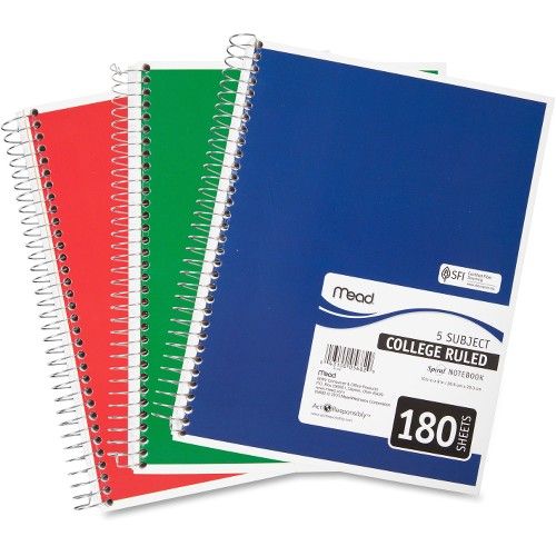 Mead 5-Subject Spiral Notebook - Notebooks - at - alltimetrading.com Mead 5-Subject Spiral Notebook - Notebooks - at - alltimetrading.com