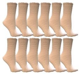 60 Units of Yacht & Smith Women's Fuzzy Snuggle Socks White, Size 9-11 ...